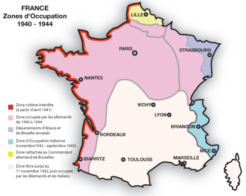 Les déplacements sous l'Occupation